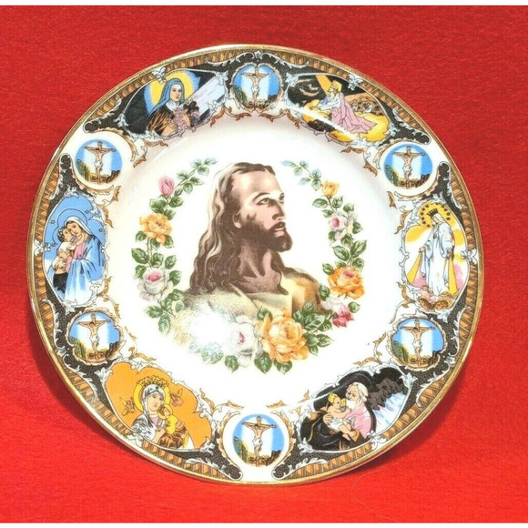 Vintage | Art | Vintage Jesus Christian Plate God Christ Life Stages ...